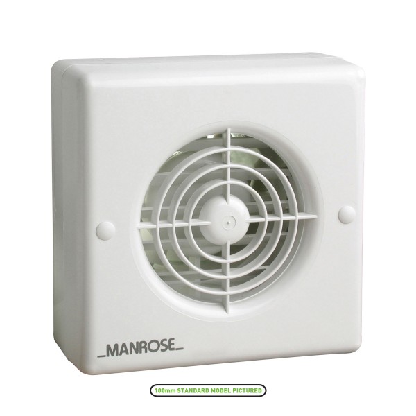 Manrose 150mm Automatic Shutter Extractor Fan with Timer | UKES