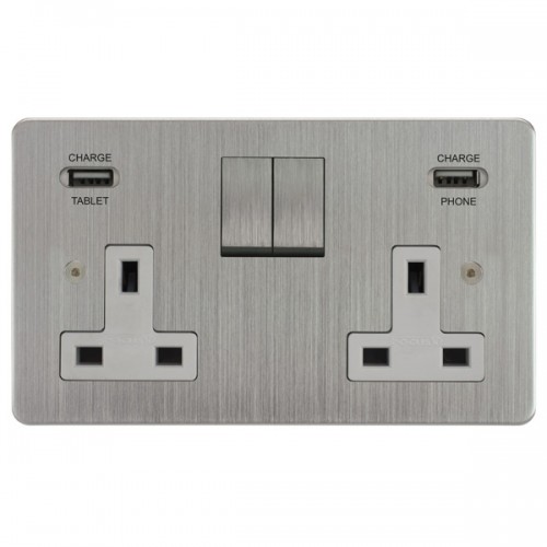 Focus SB Horizon USB Socket (HSC68-2W) at UK Electrical Supplies