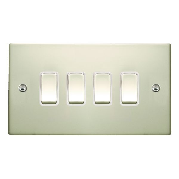 Hamilton Hartland Pearl Oyster 4 Gang 10AX 2 Way Switch with Pearl ...