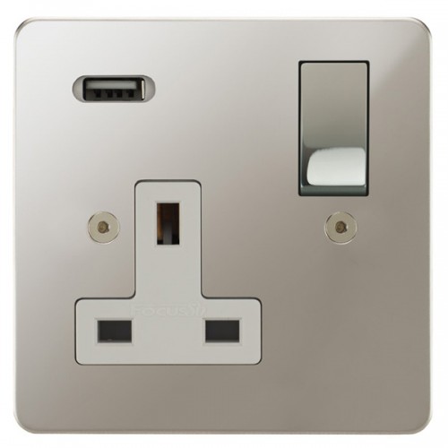Focus SB Horizon USB Socket (HPN68-1W) at UK Electrical Supplies
