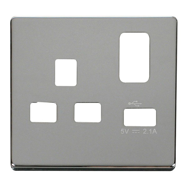 Click Definity USB Cover Plate (SCP471CH) at UK Electrical Supplies