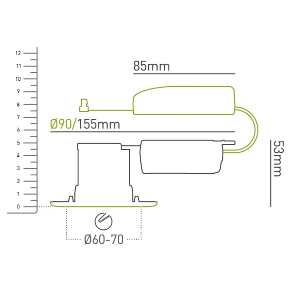 Collingwood Lighting Halers H2 Pro 700 T 2700K Dimmable Fixed LED ...