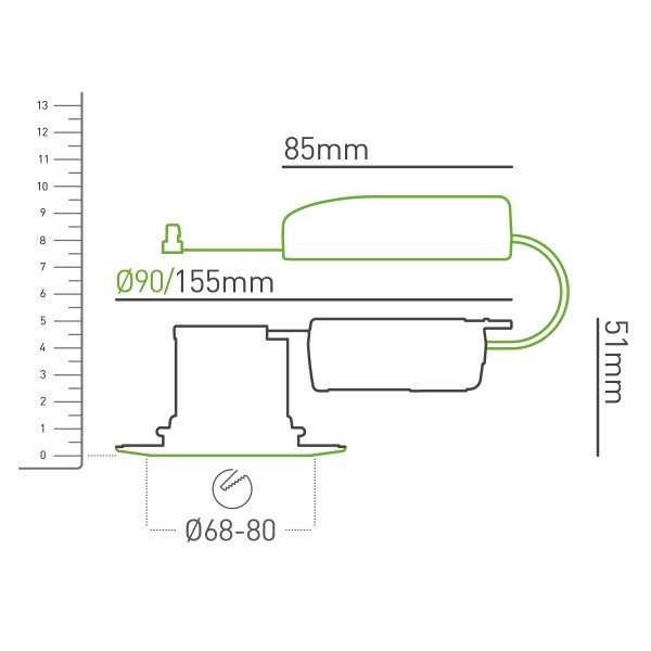 Collingwood Lighting Halers H4 Pro 700 T 2700K Dimmable Brushed Steel ...