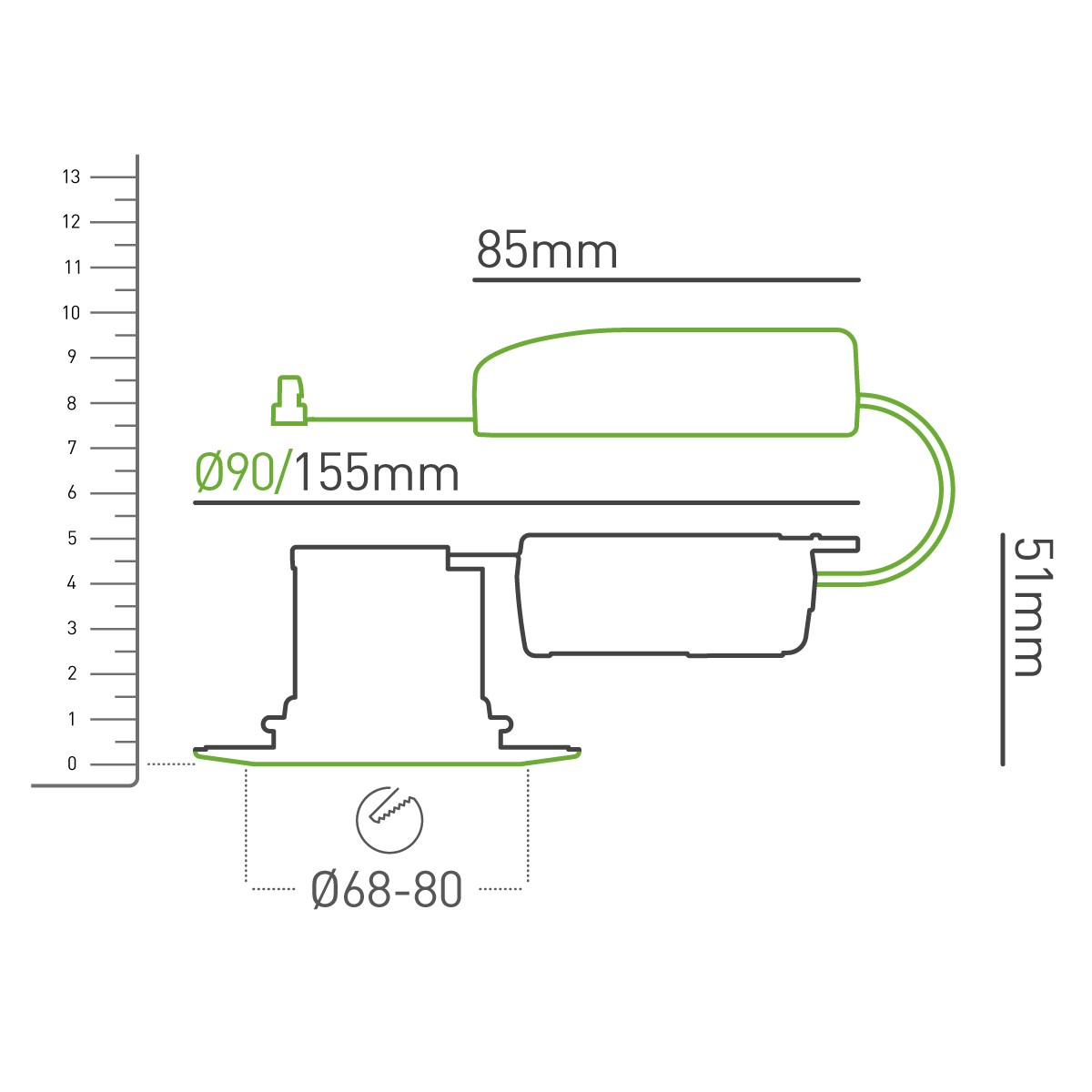 Collingwood Lighting Halers H4 Pro 700 T 2700K Dimmable Brushed Steel ...