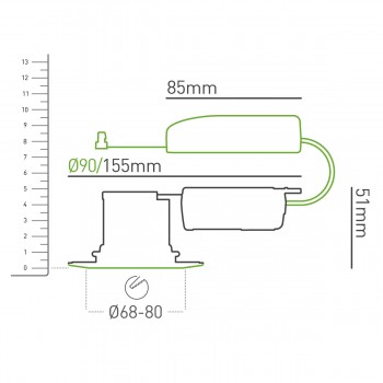Collingwood Lighting Halers H4 Pro 700 T 2700K Dimmable Brushed Steel ...
