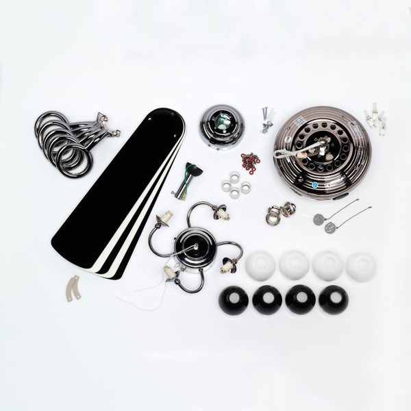 Westinghouse Helix Fusion 52 Inch Chrome Ceiling Fan with Black and ...