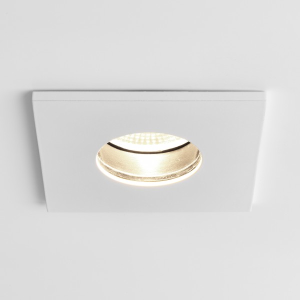 Astro Obscura Square White Bathroom LED Downlight | UKES