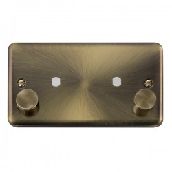 Click Deco Plus Antique Brass 2 Gang 13A Double Pole Ingot Switched ...