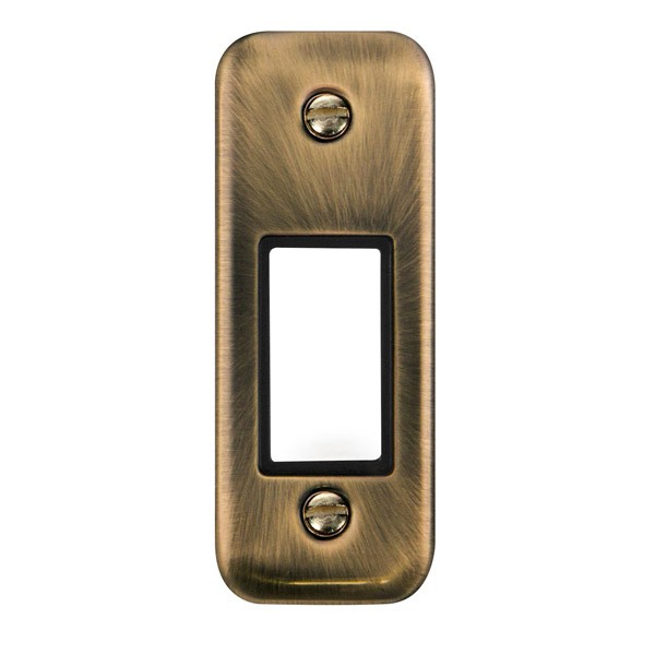 Click Deco Plus Antique Brass 1 Gang 1 Aperture Unfurnished MiniGrid ...