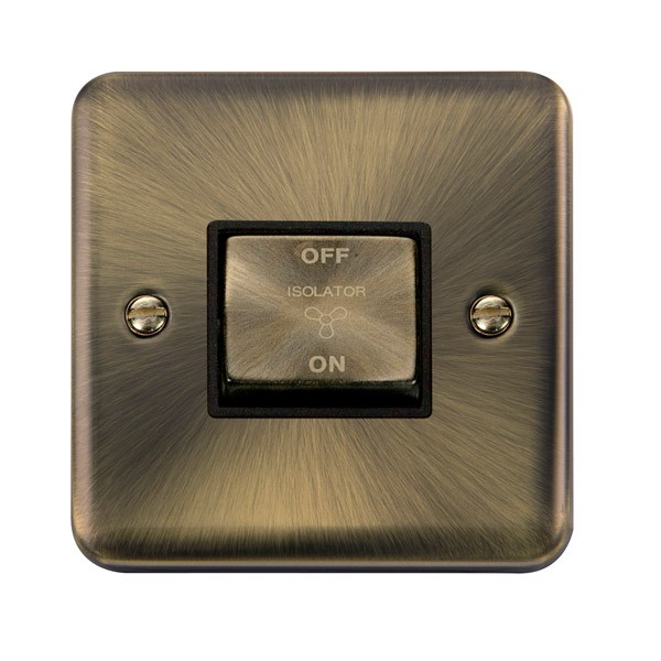 Click Deco Plus 1 Gang 10AX Fan Isolation Switch (DPAB520BK) at UKES