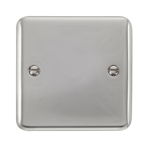 Click Deco Plus Polished Chrome 1 Gang Blank Plate | UKES