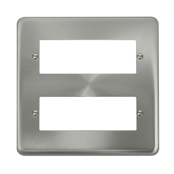 Click Deco Plus Satin Chrome 2 Tier 12 Aperture Unfurnished MiniGrid ...