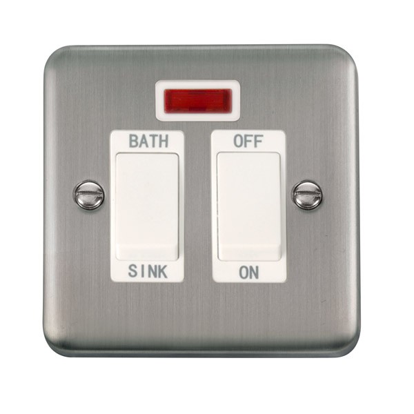 Click Deco Plus Stainless Steel 20A Double Pole Sink/Bath Switch with ...