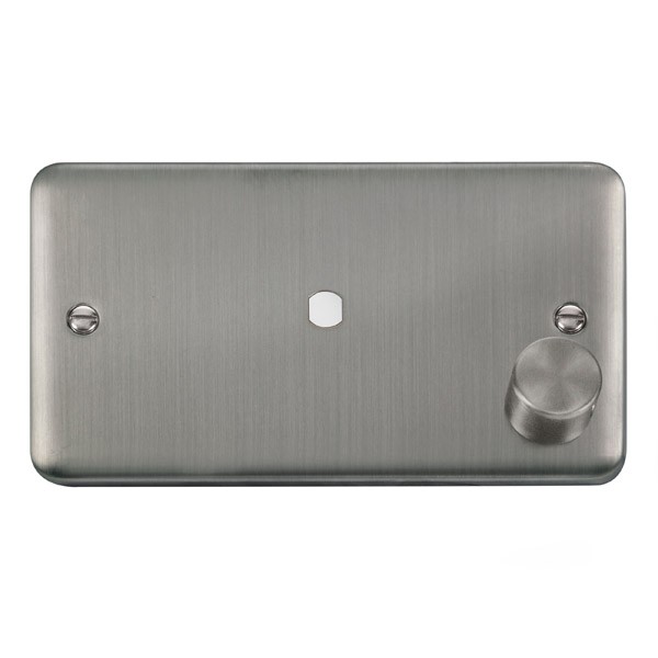 Click Deco Plus Stainless Steel 1 Gang Unfurnished Dimmer Plate with ...