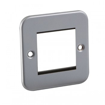 Knightsbridge Metal Clad 2 Gang Modular Plate | UKES