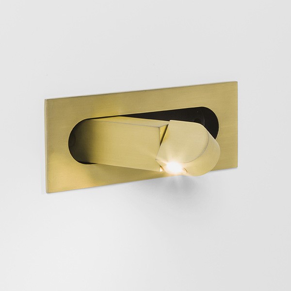 Astro Digit Matt Gold LED Wall Light | UKES
