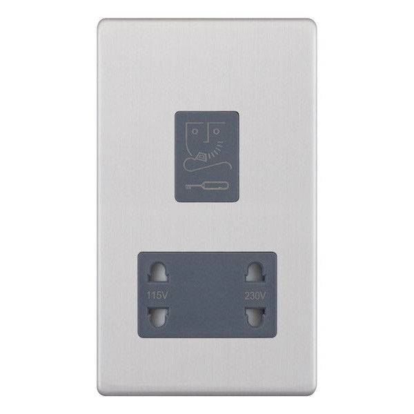 Selectric Screwless Dual Voltage Shaver Socket (5MPLUS-132) at UKES