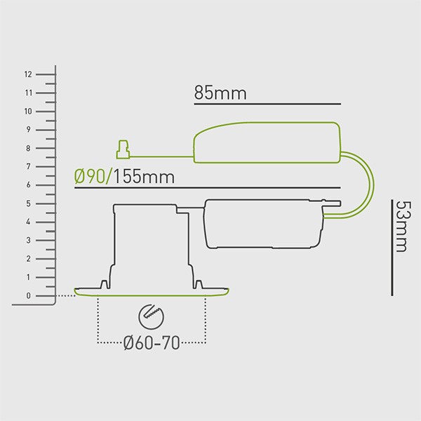 Collingwood Lighting Halers H2 Pro Dusk T Dim to Warm Fixed LED ...