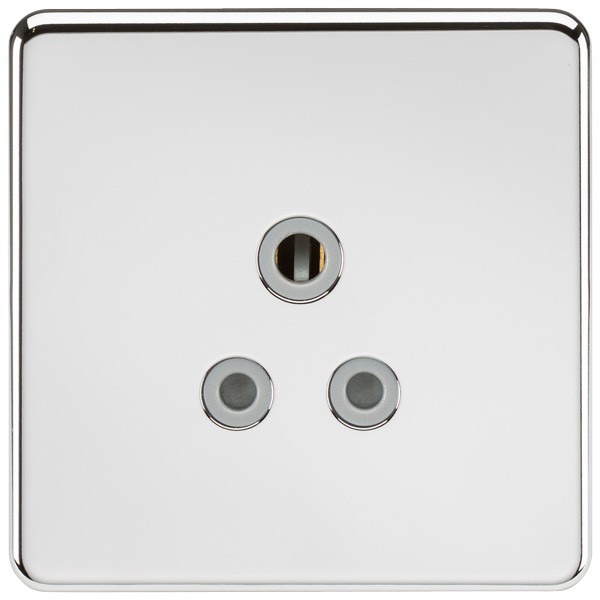 Knightsbridge Screwless 5A Round Pin Socket (SF5APCG) at UKES