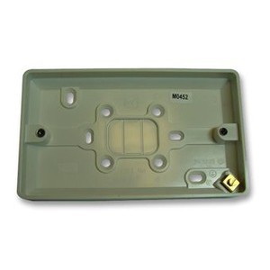 MK Electric Metalclad Plus™ 2 Gang 38mm Surface Back Box with 8x20mm ...