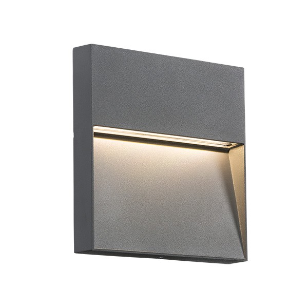 Knightsbridge 2W Square Grey LED Wall/Guide Light (LWS2G) at UKES