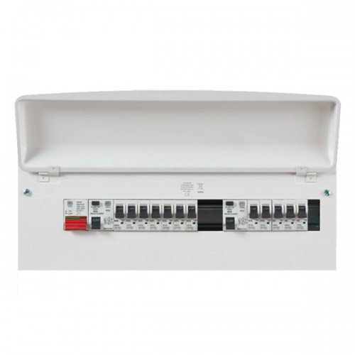 MK Electric Fully Populated 21 Way Consumer Unit (K7678SMET) at UKES
