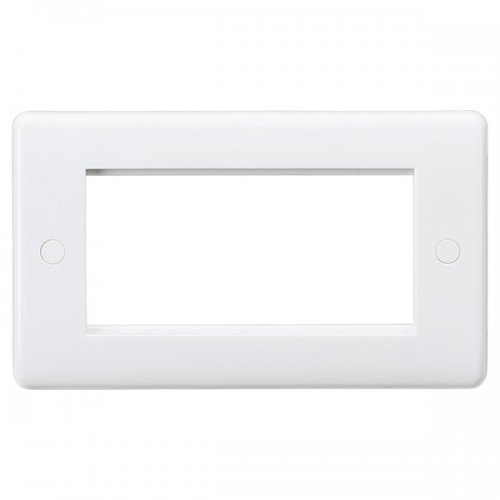 Knightsbridge Curved Edge 4 Gang Modular Plate (CU4G) at UKES