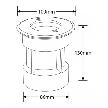 Aurora Lighting G-Lite IP67 35W Stainless Steel GU10 Ground Light | UKES