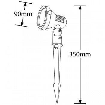 Aurora Lighting S-Lite IP65 20W Black GU10 Spike Light | UKES