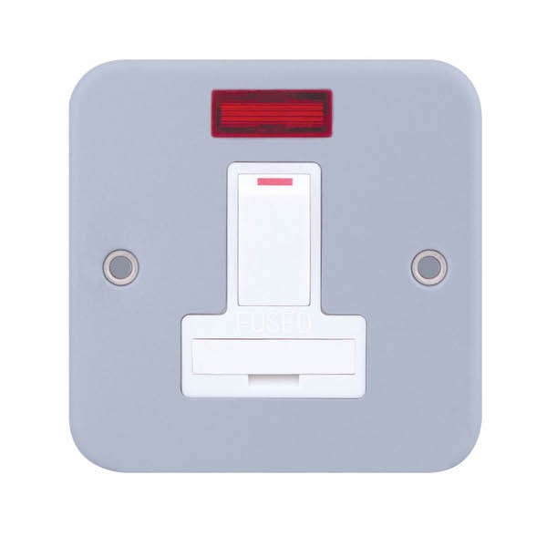 Selectric Metal Clad 13A DP Connection Unit w/ Neon (LG9218NMB) | UKES