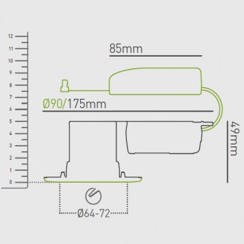 Collingwood Lighting Halers H2 Lite 500 3000K Dimmable Matt White Fixed ...