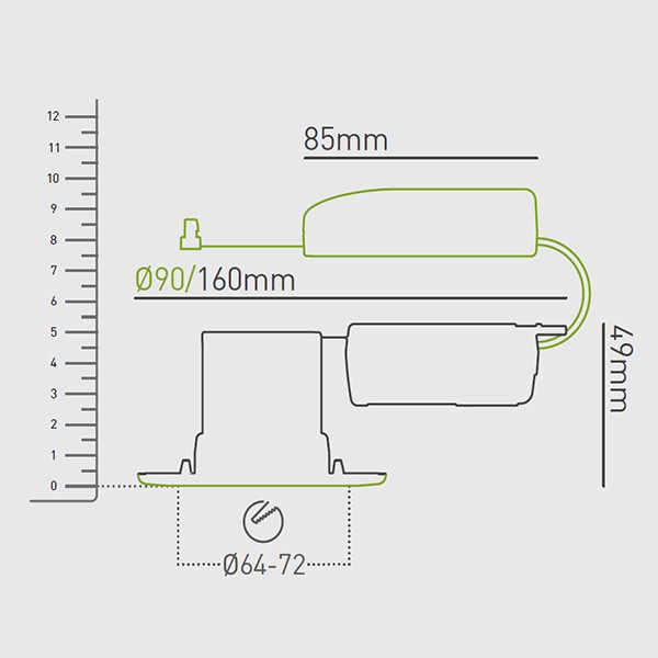 Collingwood Lighting Halers H2 Pro 550 CS Colour Switchable Dimmable ...