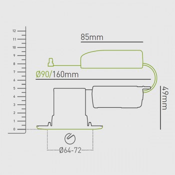 Collingwood Lighting Halers H2 Pro 550 CS Colour Switchable Dimmable ...