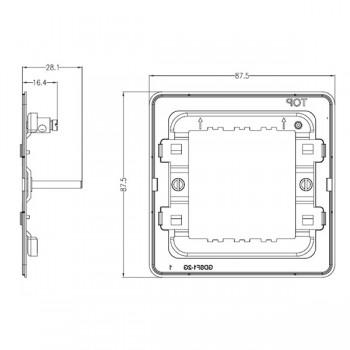 Knightsbridge 1-2 Gang Screwless Grid Mounting Frame (GDS001F) at UKES