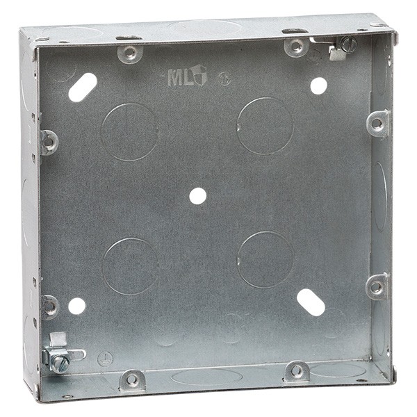 Knightsbridge Galvanised Steel 6-8 Gang 35mm Back Box at UKES