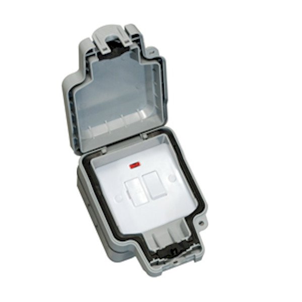 Hamilton Elemento Grey 13A IP66 Double Pole Fused Spur and Neon with ...