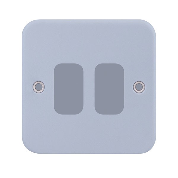 Selectric Metal Clad GRID360 2 Gang Faceplate (SGRID360-175) at UKES
