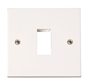 Click White 1 Module Front Plate | UKES
