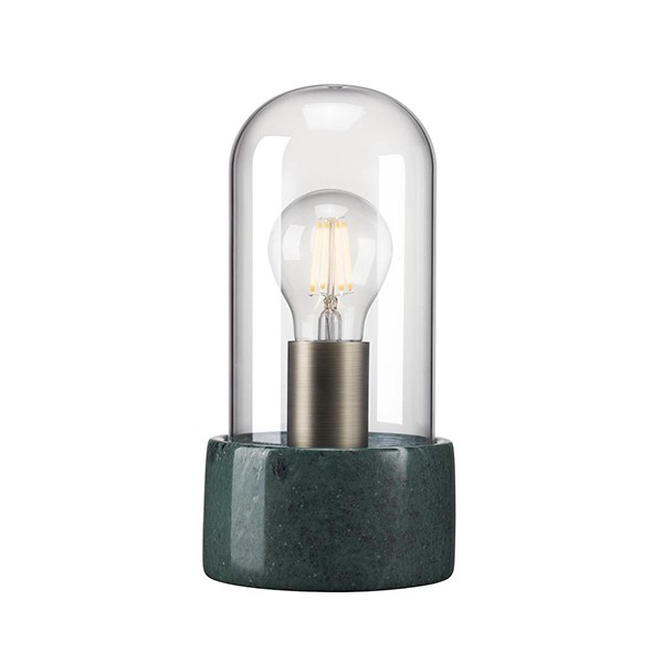 Nordlux Siv Bell Jar Green Marble Table Lamp | UKES