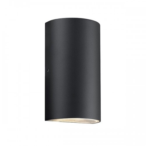 Nordlux Rold Up/Down Round Black Outdoor Wall Light (84141003) at UKES