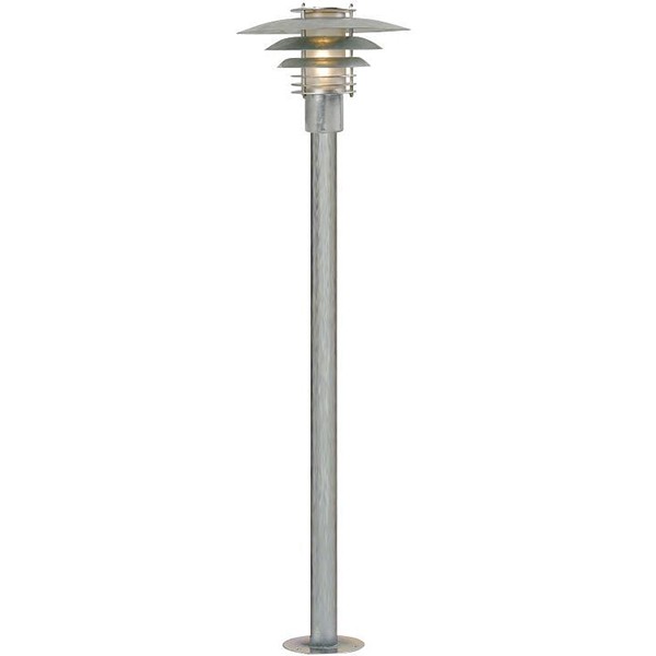 Nordlux Phoenix Mini Galvanised Steel Outdoor Bollard Light | UKES
