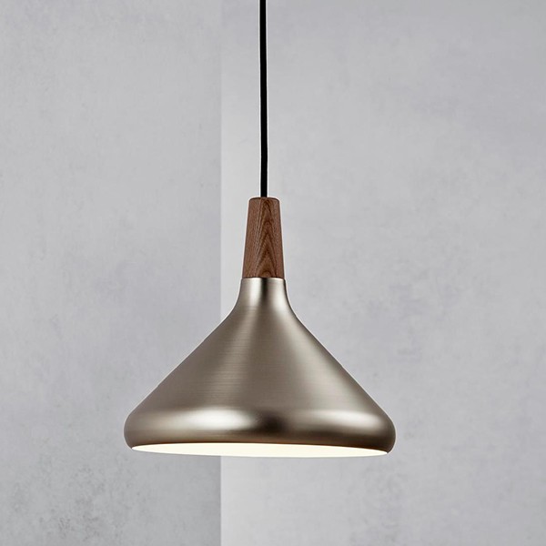 Nordlux DFTP Float 27 Brushed Steel Pendant Light (78213032) at UKES