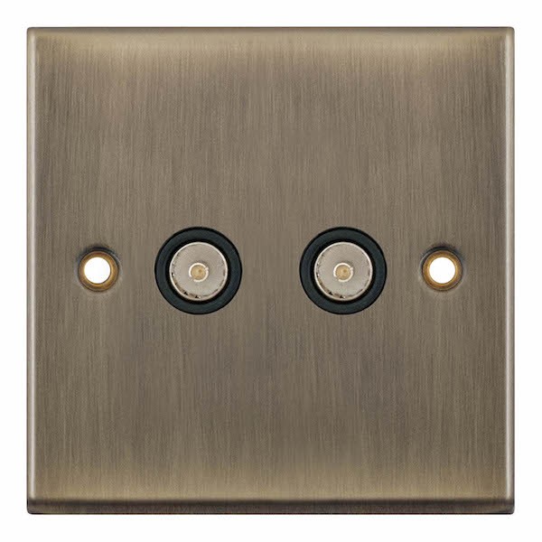 Selectric 7M-Pro 2 Gang TV/FM Socket (7MPRO-634) at UKES