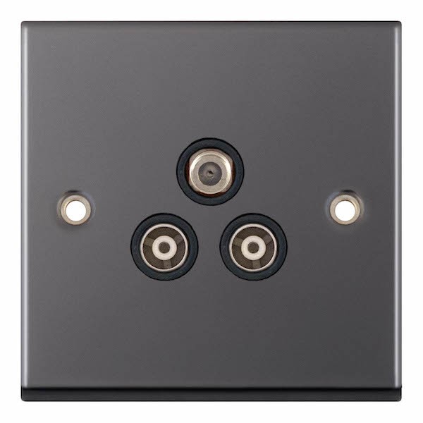Selectric 7M-Pro Triplex SAT/TV/FM Socket (7MPRO-437) at UKES