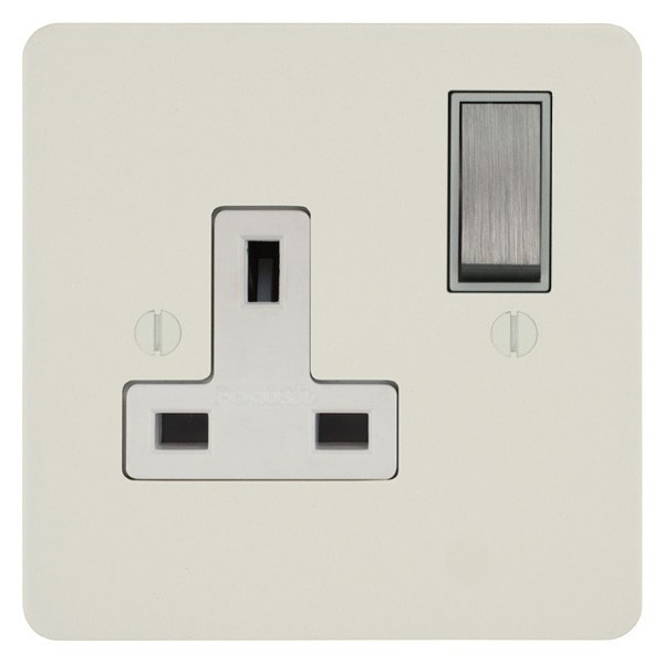 Focus SB Ambassador APW18.1W/SC 1 Gang 13A Switched Socket in Primed ...