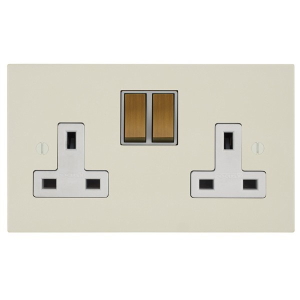 Focus SB Ambassador Square Corners NAPW18.2W/BA 2 Gang 13A Switched ...