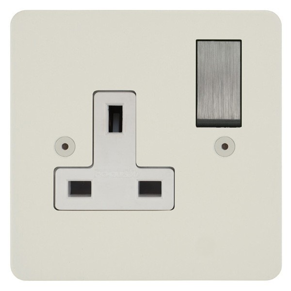 Focus SB Horizon HPW18.1W/SC 1 Gang 13A Switched Socket in Primed White ...