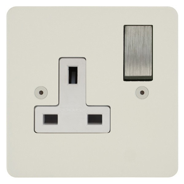 Focus SB Horizon HPW18.1W/SS 1 Gang 13A Switched Socket in Primed White ...