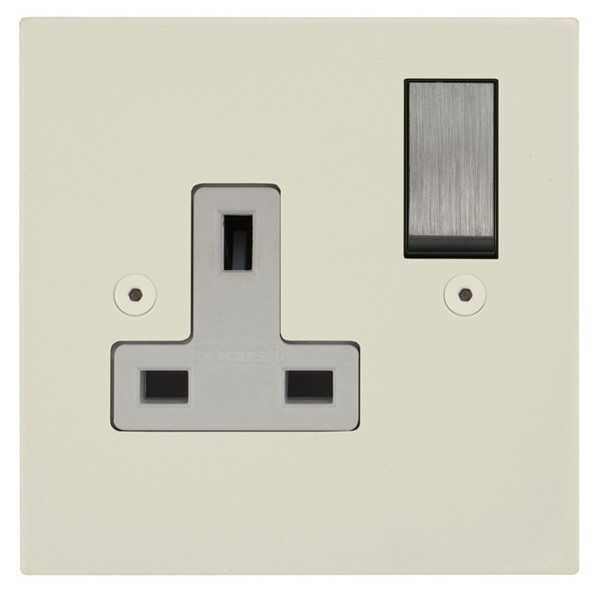 Focus SB Horizon Square Corners NHPW18.1W/SC 1 Gang 13A Switched Socket ...