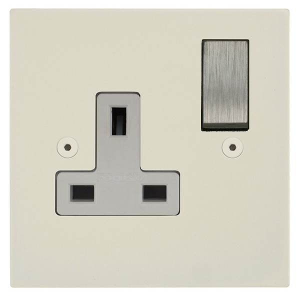 Focus SB Horizon Square Corners NHPW18.1W/SN 1 Gang 13A Switched Socket ...